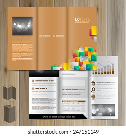 Creative Brochure Template Design Color Shapes 스톡 벡터(로열티 프리) 247151149 ...