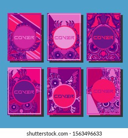 Cover Page Templates Dynamic Vector Set Stock Vector (Royalty Free ...