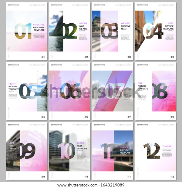 Creative Brochure Templates Numbers Easy Edit Stock Vector (Royalty ...