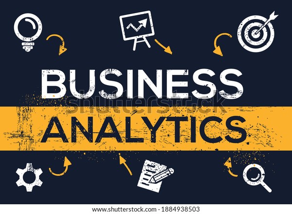 Creative Business Analytics Banner Word Icon Stock Vector (Royalty Free ...