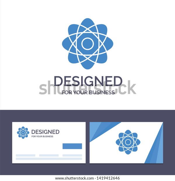 Creative Business Card Logo Template Atom Stock Vector (Royalty Free ...