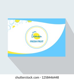 Creative Business Card Template Lemon Vector Stock Vector (Royalty Free ...