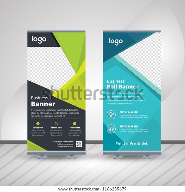 Creative Business Roll Design Standee Design Stock Vector (Royalty Free ...