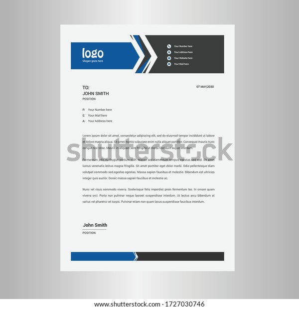 Creative Business Style Letter Head Templates Stock Vector (Royalty ...