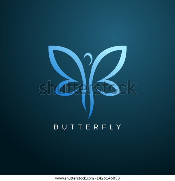 Creative Butterfly Woman Logo Tempalevector Stock Vector (Royalty Free ...