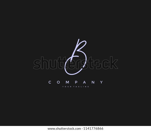 Creative Calligraphy Lettering Bc Leter Linked Stock Vector (Royalty ...