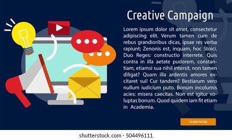 Creative Campaign Conceptual Banner Stock Vector (Royalty Free ...