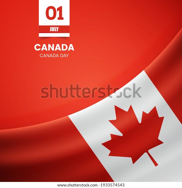 Creative Canada Flag On Fabric Texture Stock Vector (Royalty Free ...