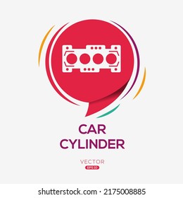 Creative Car Cylinder Icon Vector Sign Stock Vector (Royalty Free ...