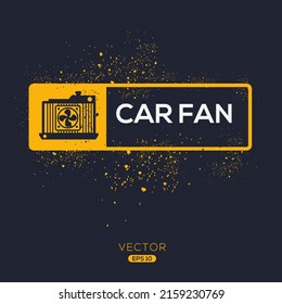 Creative Car Fan Icon Vector Sign Stock Vector (Royalty Free ...