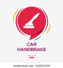 Creative Car Handbrake Icon Vector Sign Stock Vector (Royalty Free ...