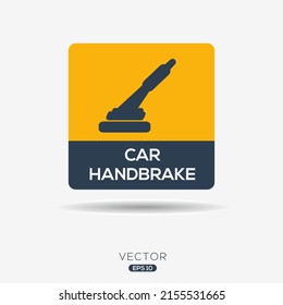 Creative Car Handbrake Icon Vector Sign Stock Vector (Royalty Free ...