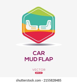Creative Car Mud Flap Icon Vector Stock Vector (Royalty Free ...