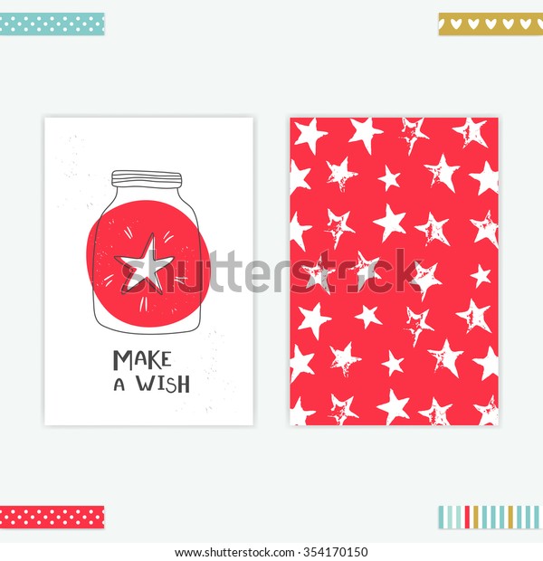 Creative Card Templates Make Wish Creative Stock Vector (Royalty Free ...