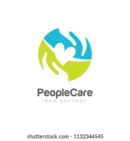Creative Care Concept Logo Design Template Stock Vector (Royalty Free ...