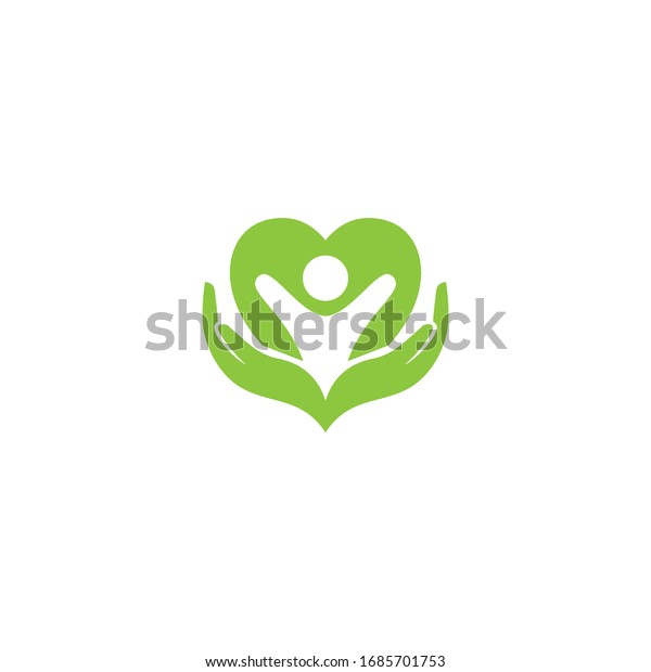 Creative Care Heart Logo Concept Design Stock Vector (Royalty Free ...