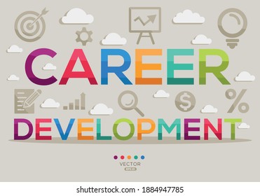 Creative Career Development Banner Word Icon Stock Vector (Royalty Free ...