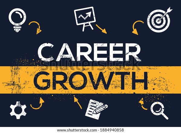 Creative Career Growth Banner Word Icon Stock Vector (Royalty Free ...