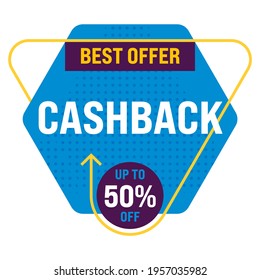 Creative Cashback Banner On White Background Stock Vector (Royalty Free ...