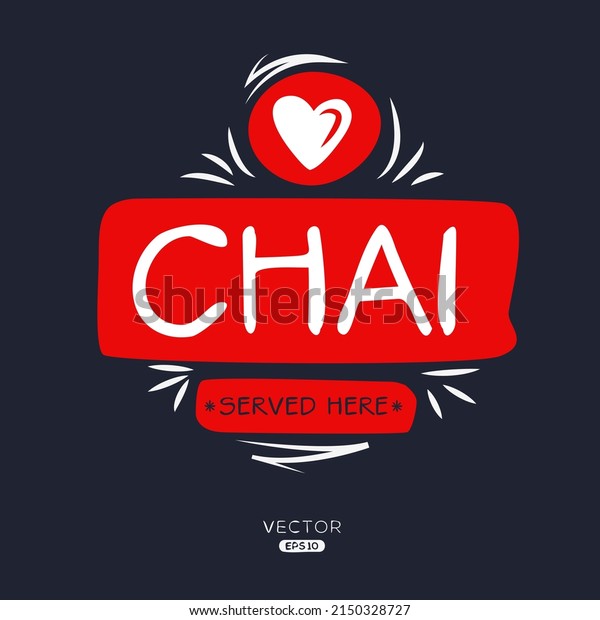 Creative Chai Logo Chai Sticker Vector: เวกเตอร์สต็อก (ปลอดค่าลิขสิทธิ์ ...