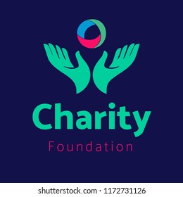 Creative Charity Foundation Logo Design Concept Stock Vector (Royalty ...