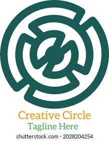 Creative Circle Icon Brand Name Stock Vector (Royalty Free) 2028204254 ...