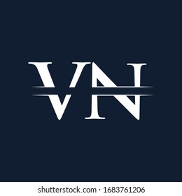 Creative Circle Letter Vn Logo Vector Stock Vector (Royalty Free ...