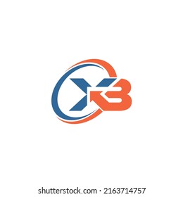 Creative Circle Letter Xb Logo Design Stock Vector (Royalty Free ...