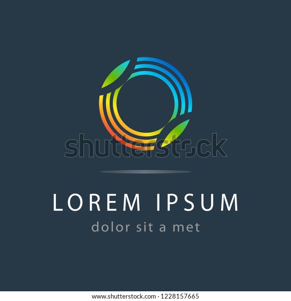Creative Circle Logo Template Modern Geometric Stock Vector (Royalty ...