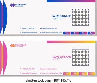 Creative Clean Email Signature Template Stock Vector (Royalty Free ...