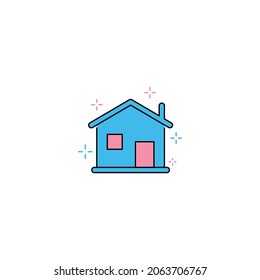 Creative Clean House Icon Vector Stock Vector (Royalty Free) 2063706767 ...