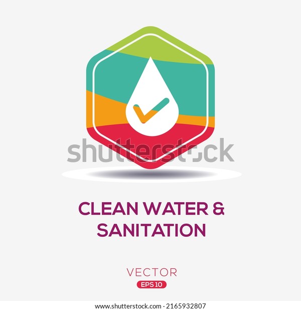 Creative Clean Water Sanitation Icon Vector Stock Vector (Royalty Free ...