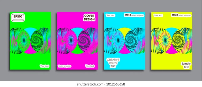 Creative Colored Cover Cover Design Neon Stock Vector (Royalty Free ...