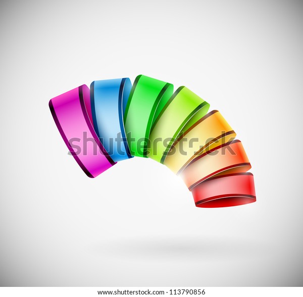 Creative Colorful 3d Icon Logo Eps Stock Vector (Royalty Free ...