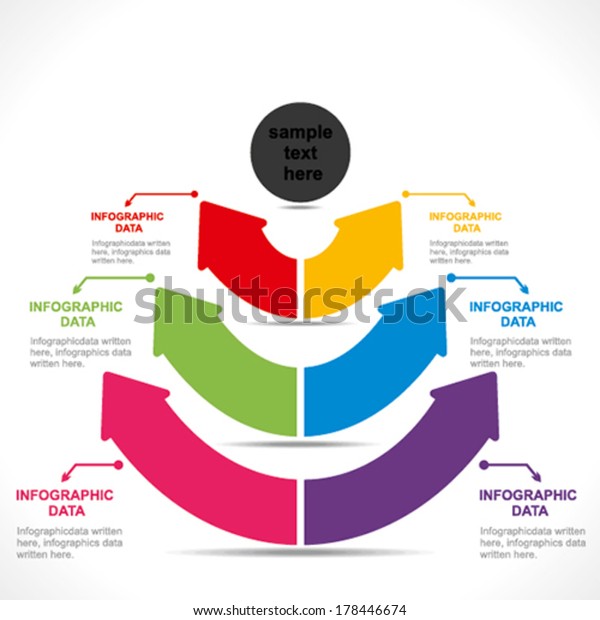 Creative Colorful Arrow Infographics Design Background Stock Vector ...