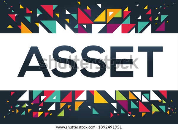 Creative Colorful Asset Text Design Written Stock Vector (Royalty Free ...