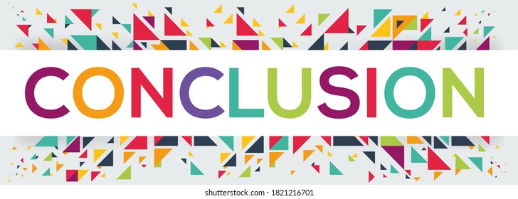 Creative Colorful Conclusion Text Design Written Stock Vector (Royalty ...