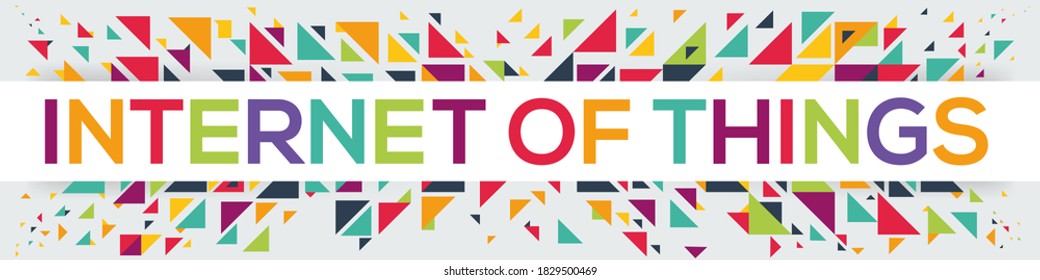 Creative Colorful Internet Things Text Design Stock Vector (Royalty ...