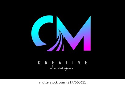 Creative Colorful Letter Cm C M Stock Vector (Royalty Free) 2177560611 ...