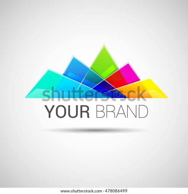 Creative Colorful Logo Abstract Shapes 3 Stock Vector (Royalty Free ...