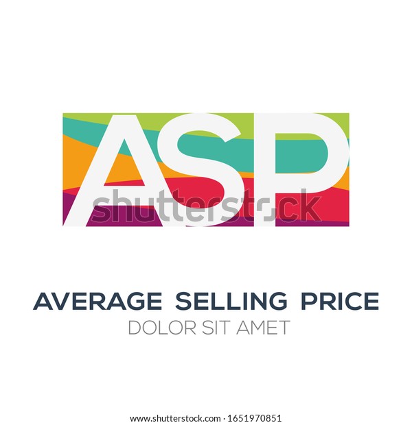 Creative Colorful Logo Asp Mean Average Stock Vector (Royalty Free ...