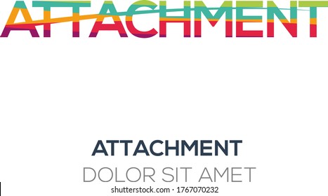 Creative Colorful Logo Attachmentvector Illustration Stock Vector ...