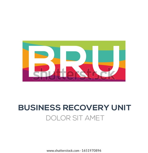 Creative Colorful Logo Bru Mean Business Stock Vector (Royalty Free ...