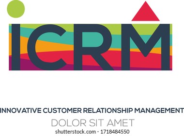 Creative Colorful Logo Icrm Mean Innovative Stock Vector (Royalty Free ...