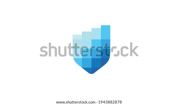 Creative Colorful Shield Pixel Logo Vector Stock Vector (Royalty Free ...