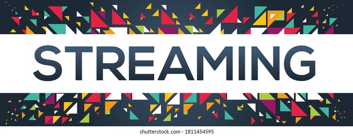 Creative Colorful Streaming Text Designwritten English Stock Vector ...