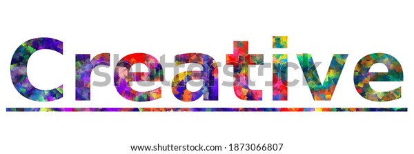 Creative Colorful Typography Text Banner Vector Stock Vector (Royalty ...