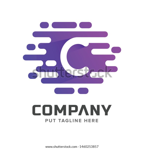 Creative Colorful Unique Letter C Logo Stock Vector (Royalty Free ...