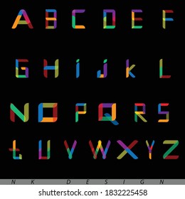 Creative Coloured Alphabet Word Designs Stock Vector (Royalty Free ...