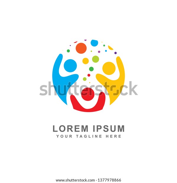 Creative Community Logos Connection Concepts Abstract Stock Vector ...